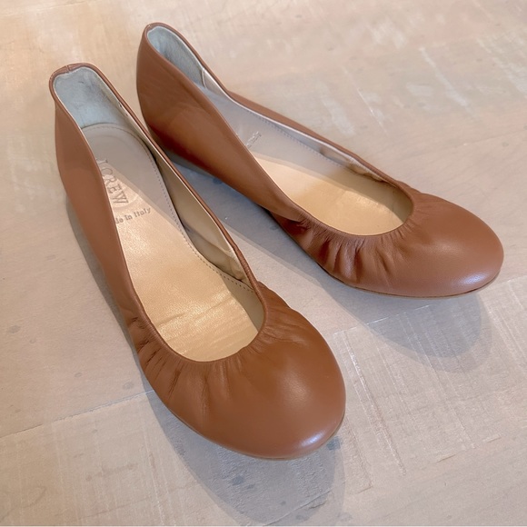 J. Crew | Shoes | J Crew Cognac Ballet Flats With 75 Hidden Heel | Poshmark